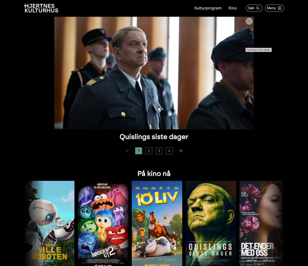 Hjemmesider for kulturhus med kino - Ambio Software